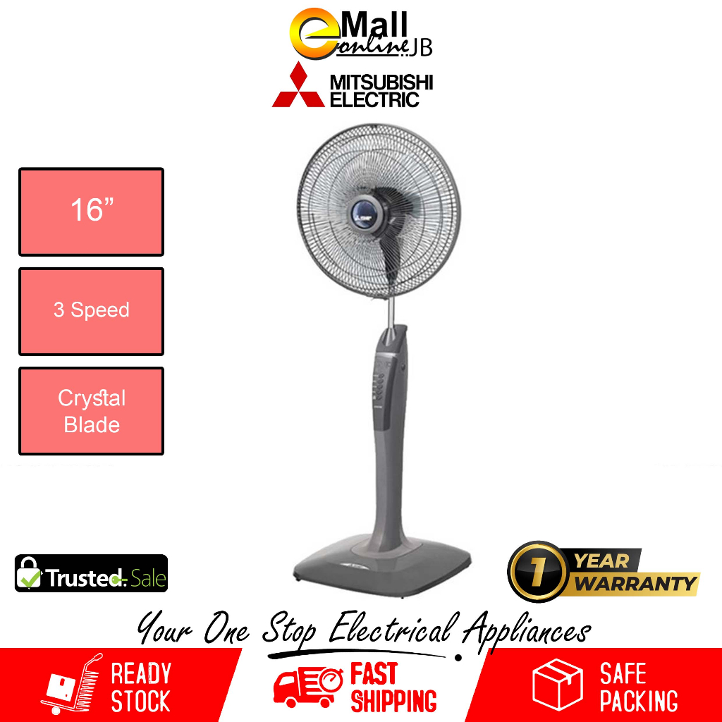 Mitsubishi Stand Fan LV-16G | LV-16GA | LV16G | Kipas Berdiri | Shopee ...