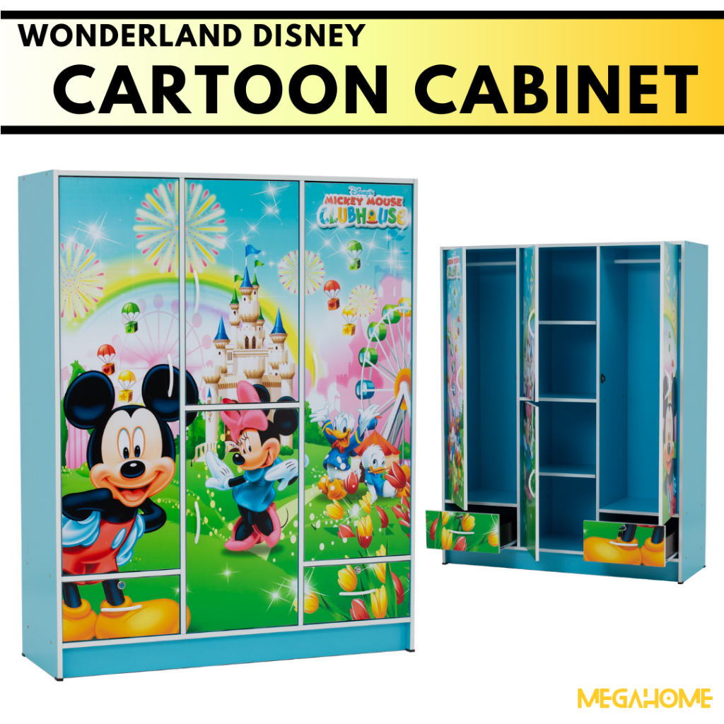 WONDERLAND 4FT Cartoon Cabinet / Children Wardrobe / Almari Baju Kanak ...