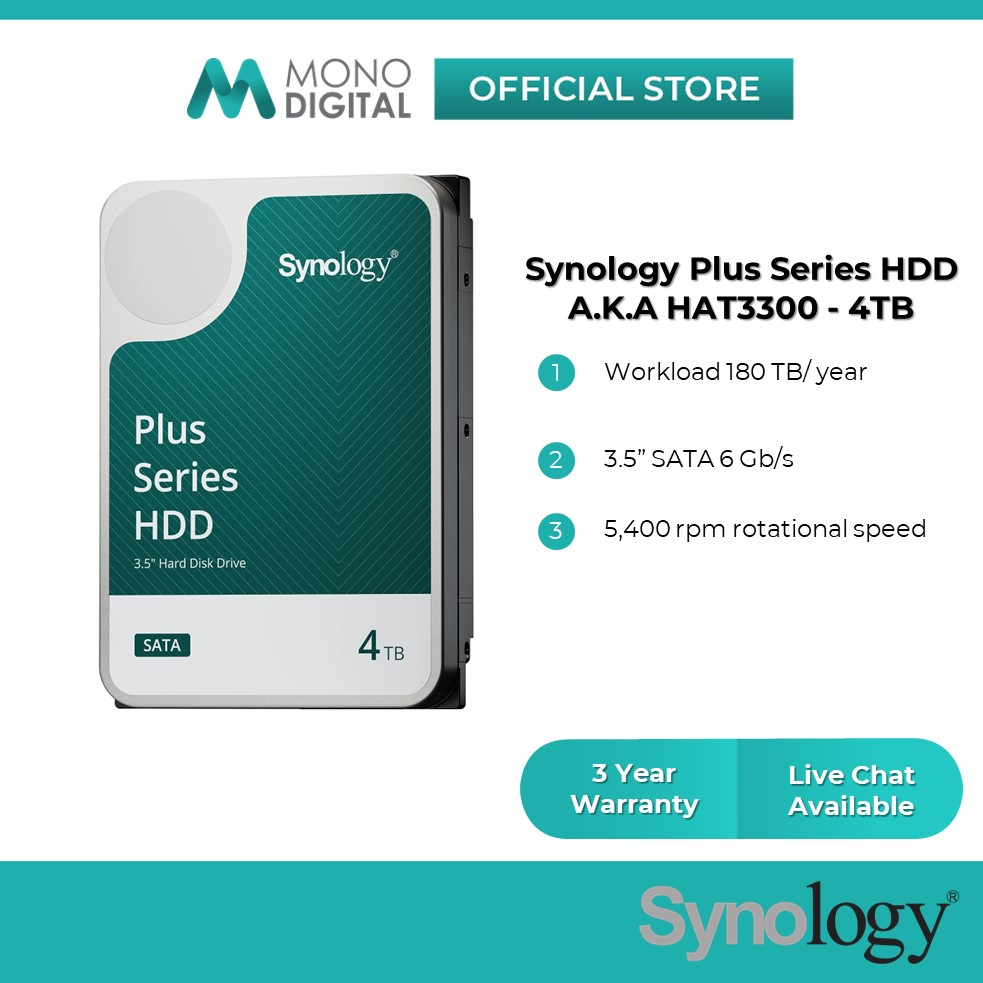Synology Plus Series 3.5" SATA NAS Internal HDD Hard Drive Hard Disk ...