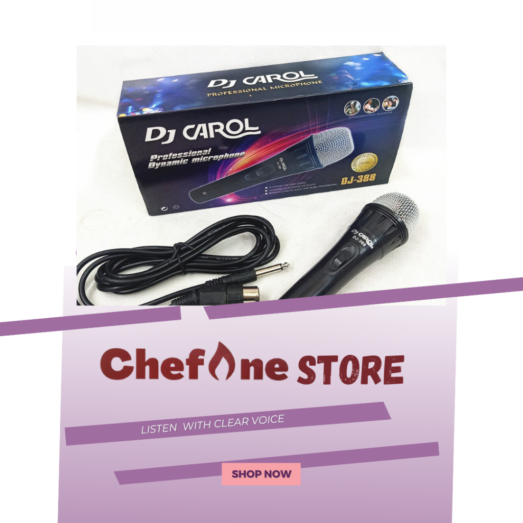 DJ Carol Professional Dynamic Microphone DJ-388// chefonestore | Shopee ...