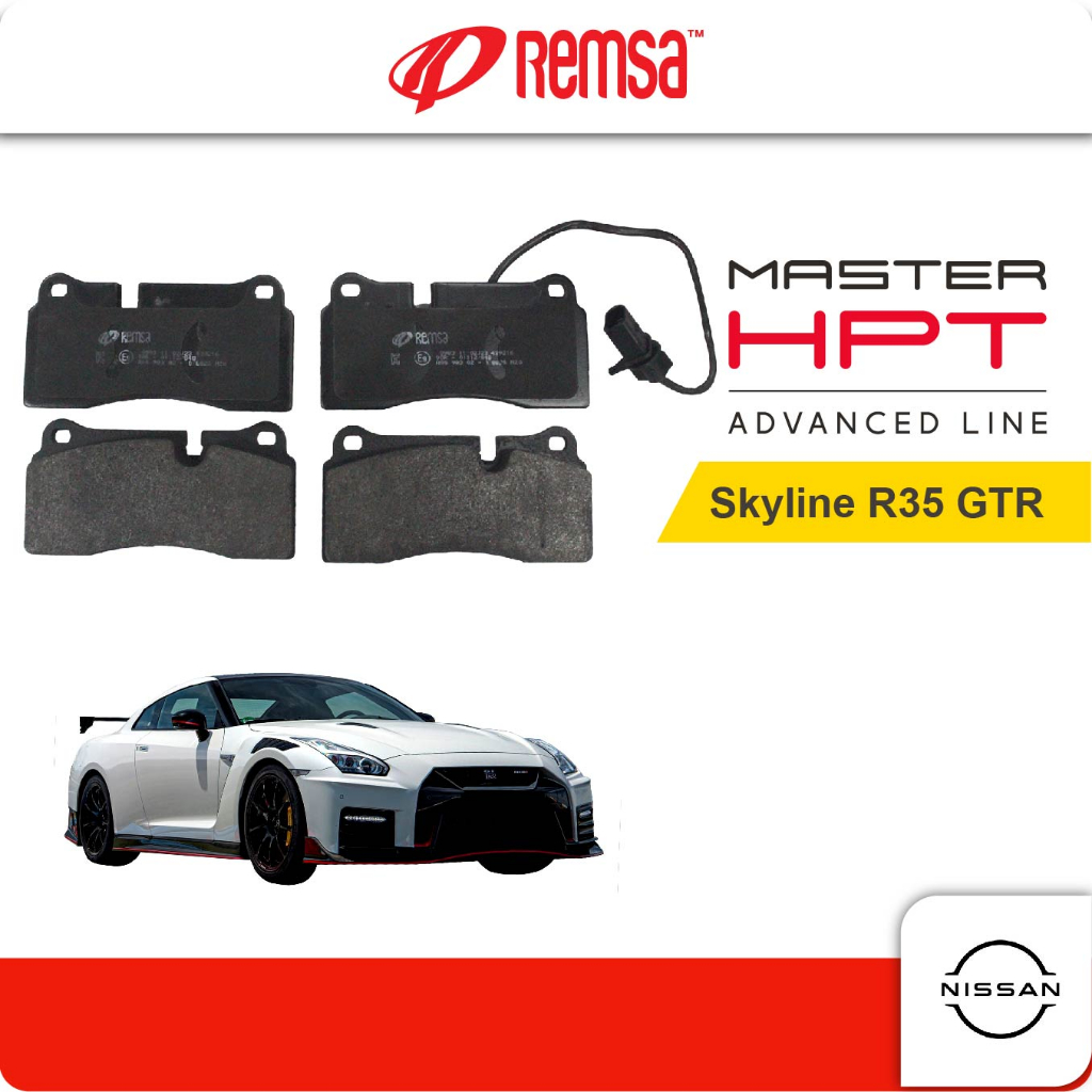 REMSA Rear Brake Pads (1 set) - Compatible with Nissan Skyline R35 GTR ...