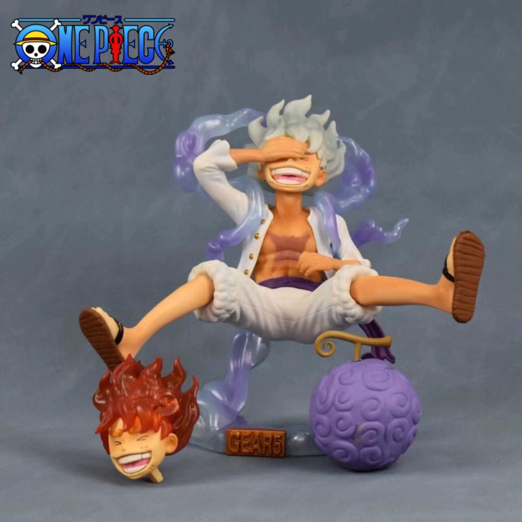 One Piece Monkey D. Luffy Gear 5 Sitting Exc. Head LED 16cm Action ...