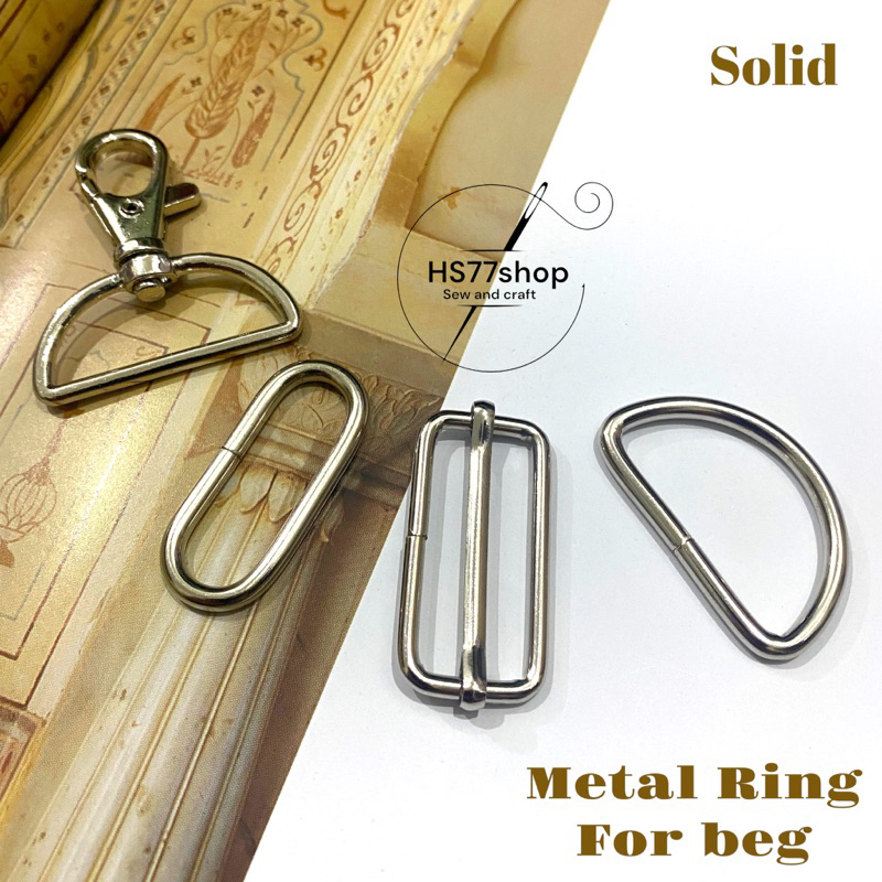 [ 4 saiz/ 4 jenis ] cincin besi untuk beg / Metal ring for beg/D-ring ...