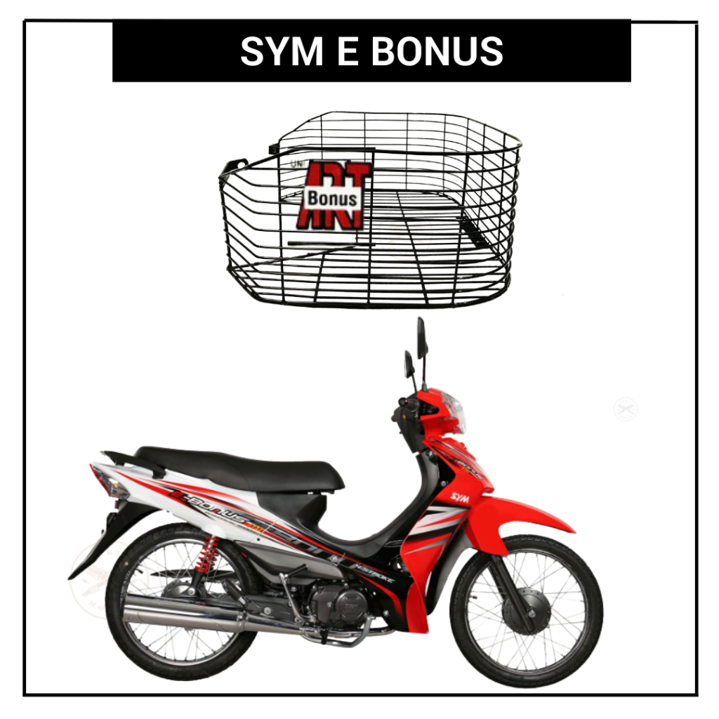 𝗔𝗥𝗧 𝗙𝗥𝗘𝗘 𝗧𝗔𝗣𝗔𝗞 𝗕𝗔𝗪𝗔𝗛 SYM BONUS 110 E BONUS EBONUS E-BONUS WIRE BASKET IRON BAKUL BESI RAGA BAKUL ...