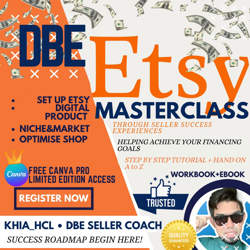 ETSY MASTERCLASS COACHING (DBE) + EBOOK + CANVA | Shopee Malaysia