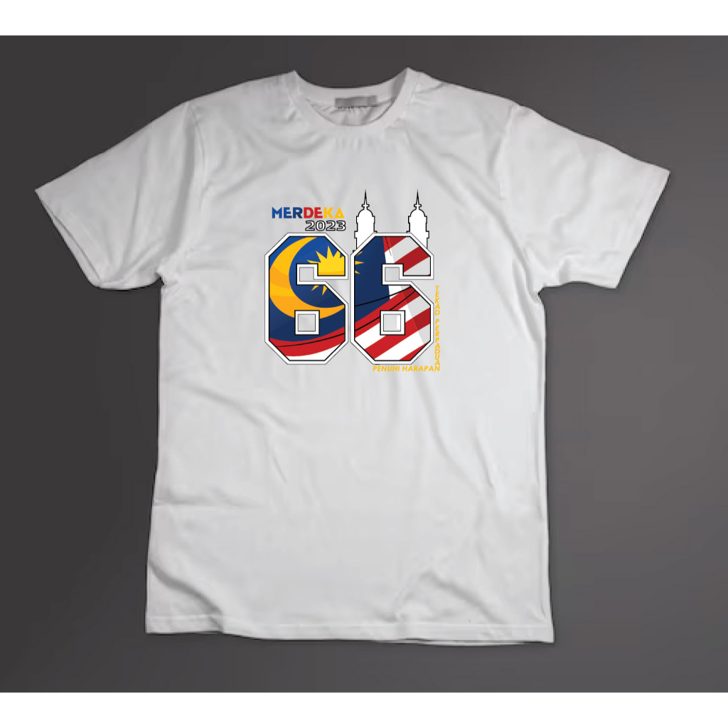Tshirt Merdeka 2023 | 66 Tahun Malaysia Kemerdekaan 1957 Kain Selesa ...