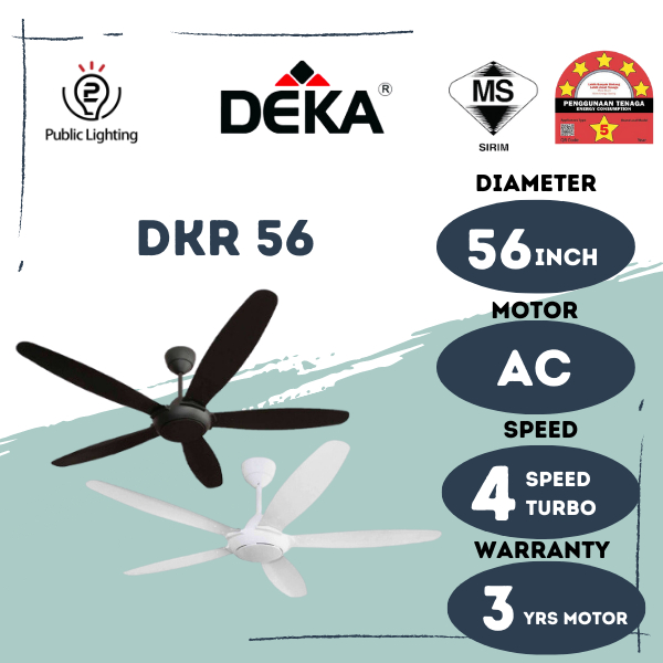 DEKA Ceiling Fan DKR56 56'' [SIRIM] | Shopee Malaysia