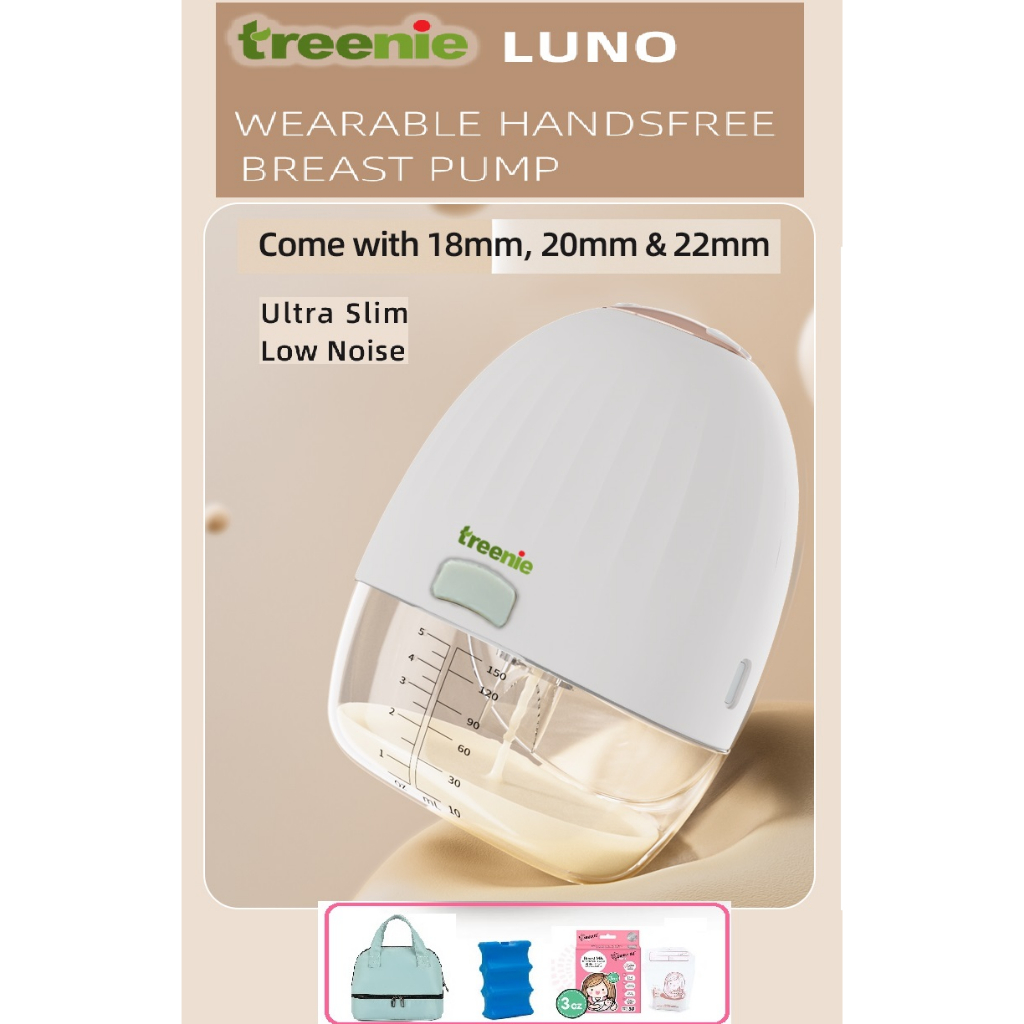 Treenie Luno Wearable Handsfree Rechargable Breastpump 18mm, 20mm ...