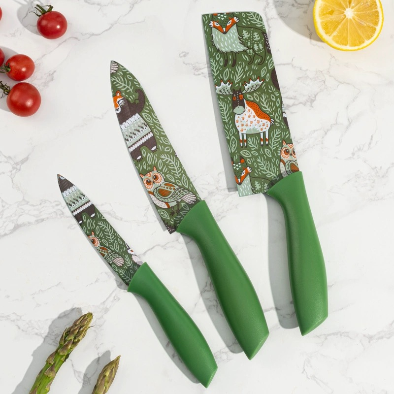 Printed Stainless Steel Knife Kitchen Knife Fruit Knife Chef Knife ...
