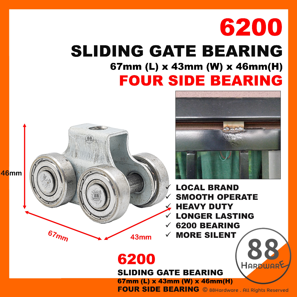 HEAVY DUTY sliding door roller / grill pintu rumah / roller sliding ...