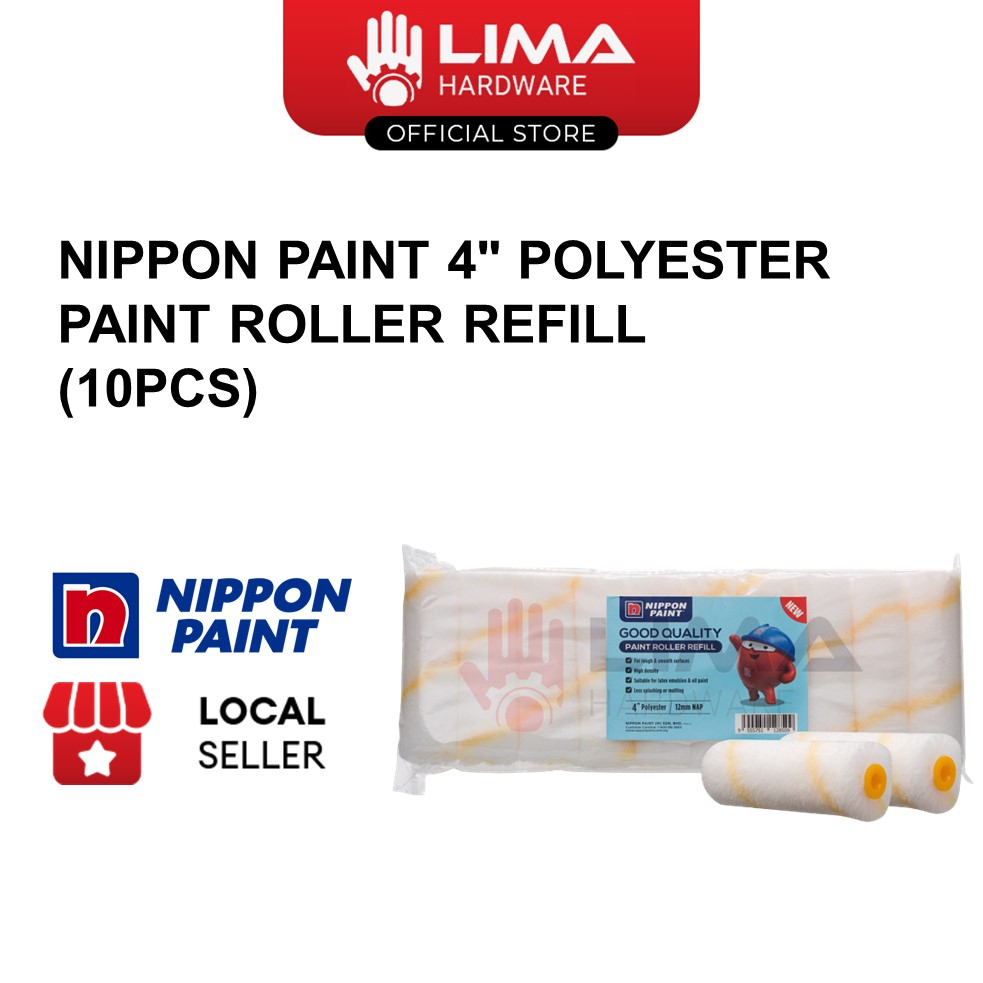 NIPPON PAINT Polyester Paint Roller Refill, Penggelek Cat Poliester ...