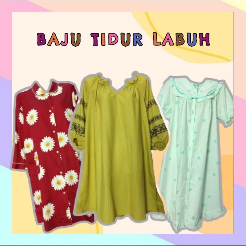 BAJU TIDUR LABUH | BAJU TIDUR BUNDLE | BAJU BUNDLE MURAH | Shopee Malaysia