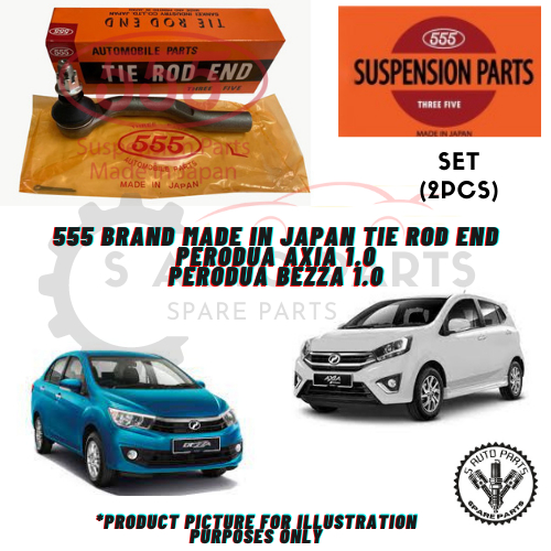 PERODUA AXIA 1.0 / PERODUA BEZZA 1.0 555 BRAND MADE in JAPAN TIE ROD ...