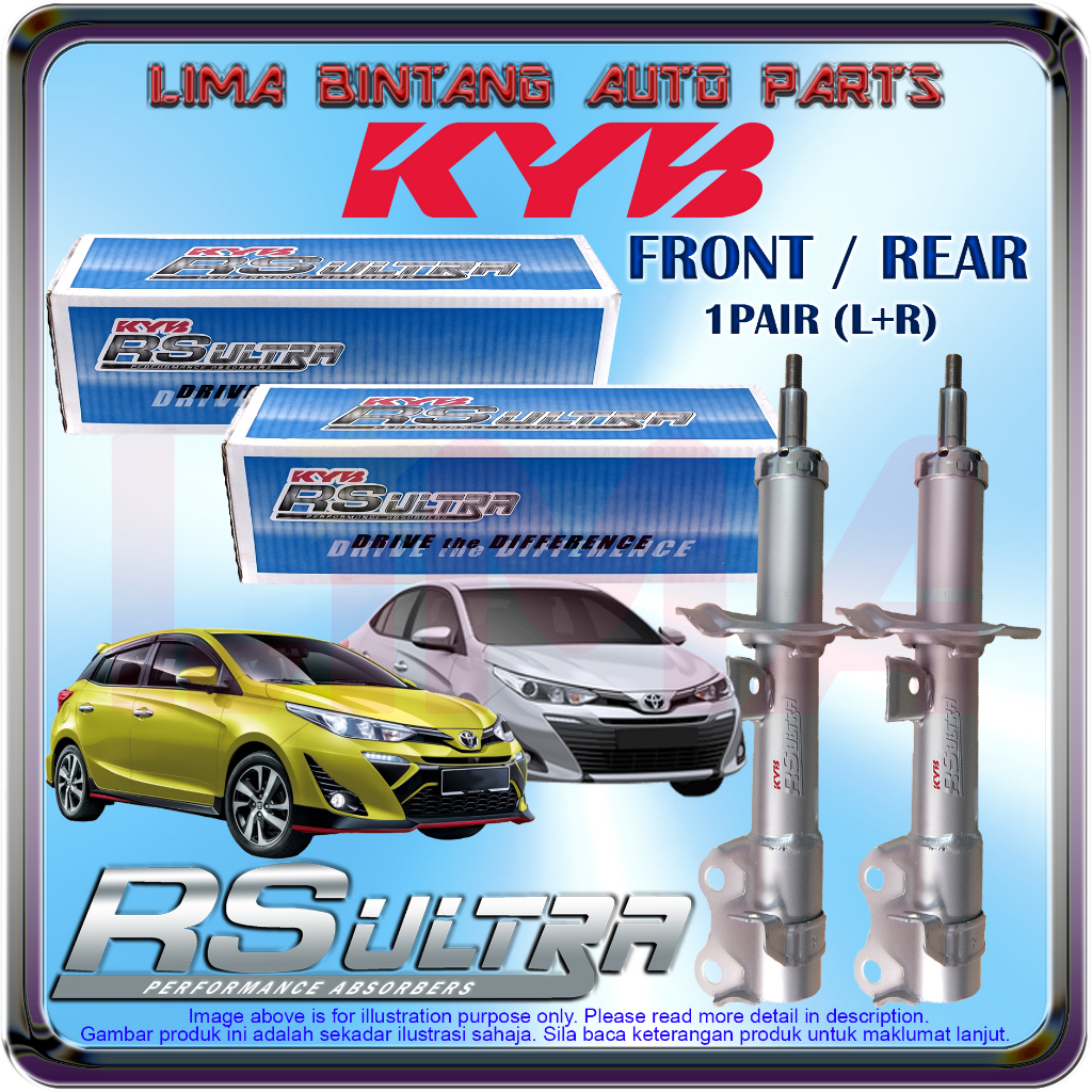 Toyota Vios NCP151 , Yaris NSP151 Front Shock Absorber Heavy Duty RS ULTRA KAYABA KYB 2019-2023 ...