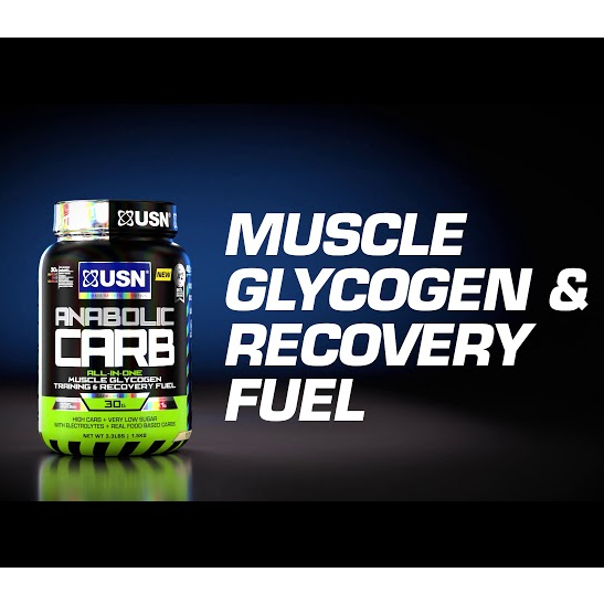 USN Anabolic Carb - 1.5kg - Muscle Glycogen Recovery Fuel Carbo Loader ...