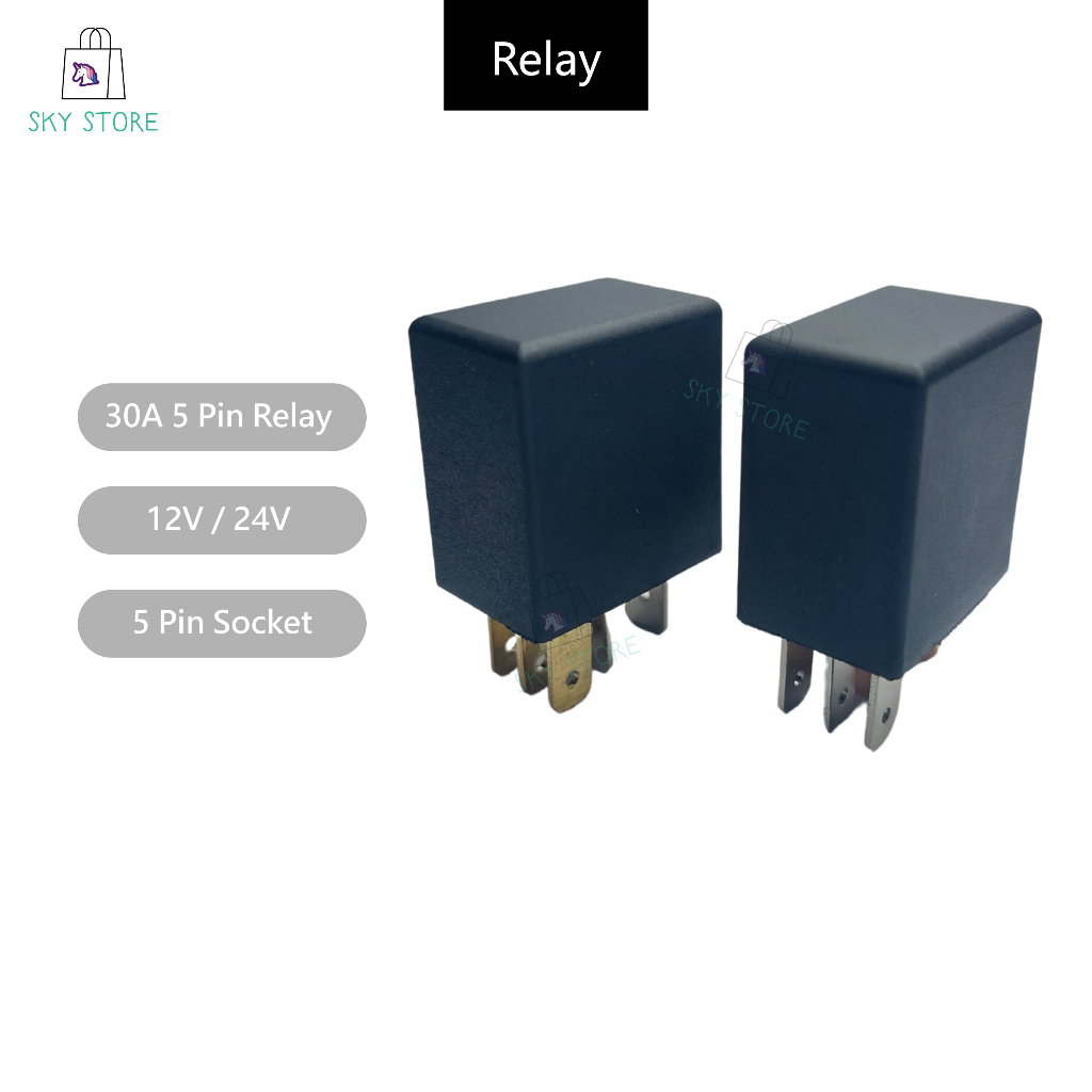 🔥 READY STOCK 🔥 30A 12/24V 5 PIN RELAY CAR | Shopee Malaysia