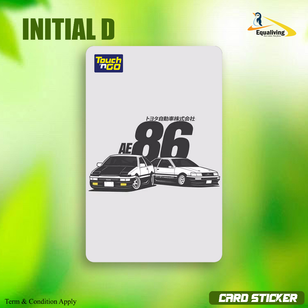 INITIAL D (SERIES 4) - Touch n Go Card Sticker Cover (Waterproof, High ...