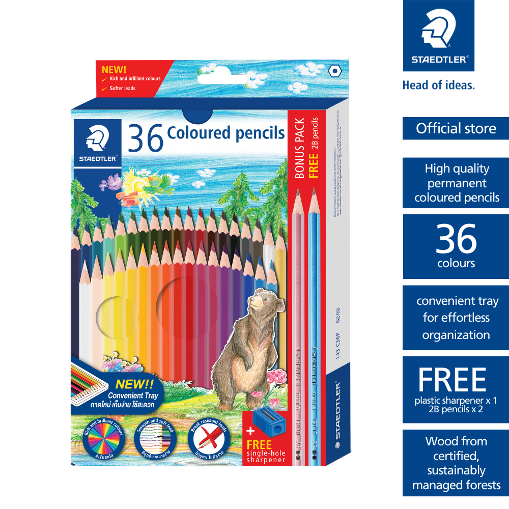 STAEDTLER Coloured Pencils (36 colours) | Shopee Malaysia