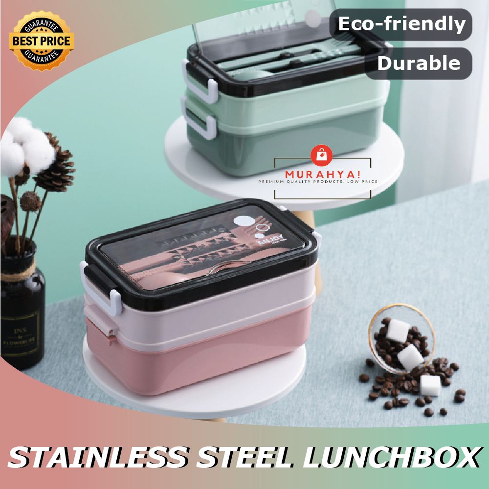 Stainless Steel Lunch Box Bekal Makanan box makanan kotak makanan food ...