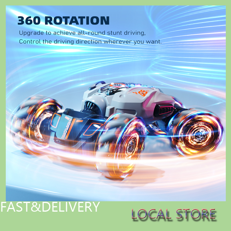RC Remote Control Twist Car Gesture Light Spray Stunt Car Children's ...