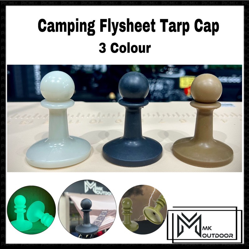 Camping Lightning Cap Pole Cap Outdoor Luminous Glow In The Dark Anti ...