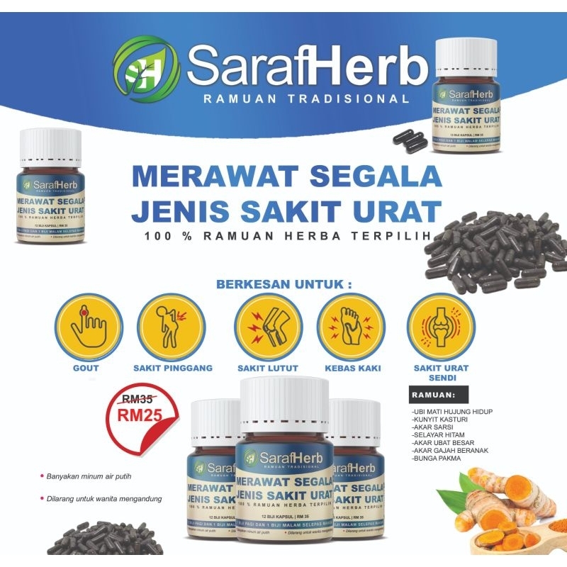 Saraf Herb (Ramuan tradisional untuk merawat urat saraf/sendi) | Shopee ...