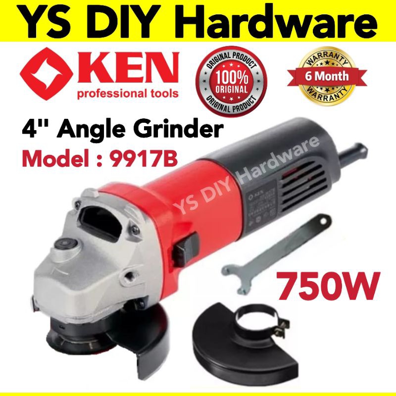 KEN 4” Angle Grinder 9917B 100% Original | Shopee Malaysia