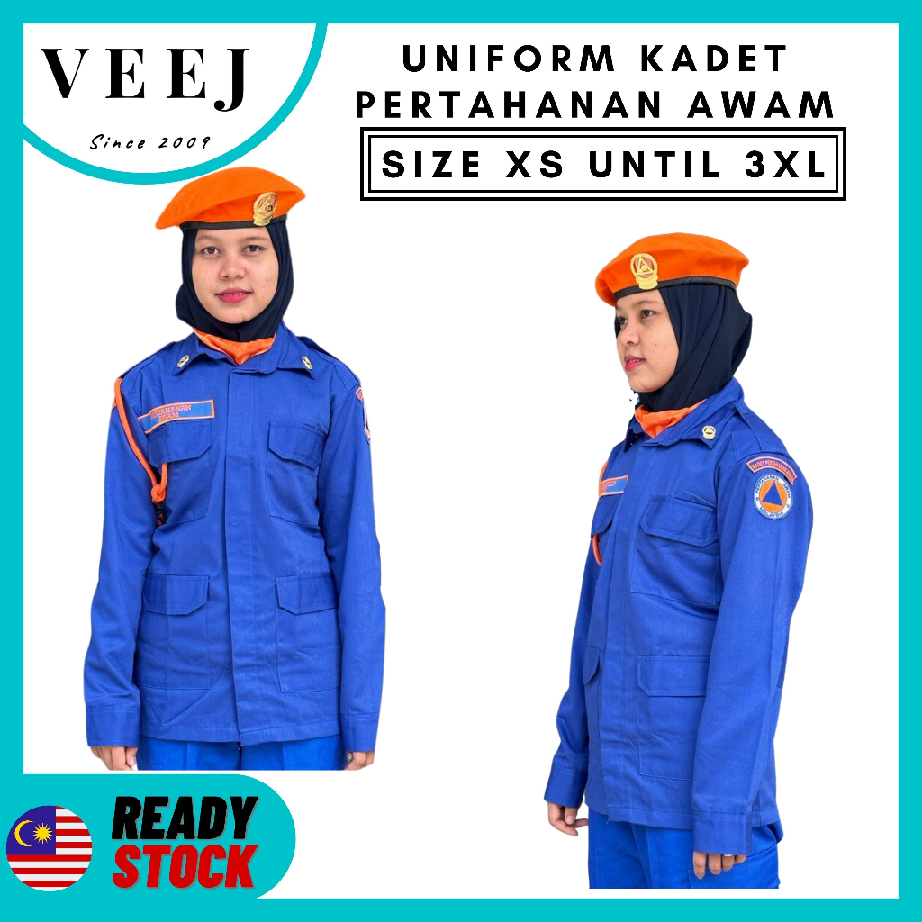 UNIFORM BAJU KADET P.AWAM NO4 I KPA I BAJU KPA KAIN COTTON TEBAL ...