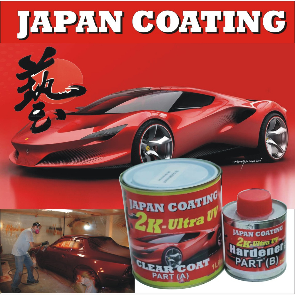 JAPAN COATING ( 1 LITRE 2K CLEAR ULTRA UV ) EXTRA SOLID WITH HARDENER ...
