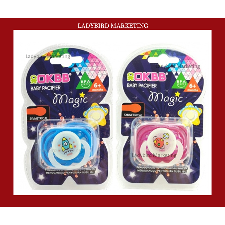 OKBB Magic Pacifier Symmetric (Night Glow) P-115 / Puting Bayi | Shopee ...
