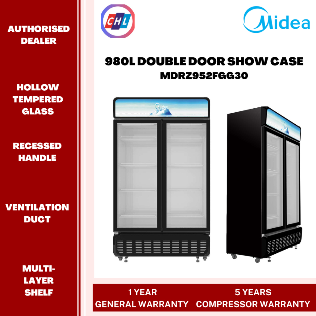 Midea (Authorised Dealer) Gross 980L/ Net 716L Capacity Double Door ...