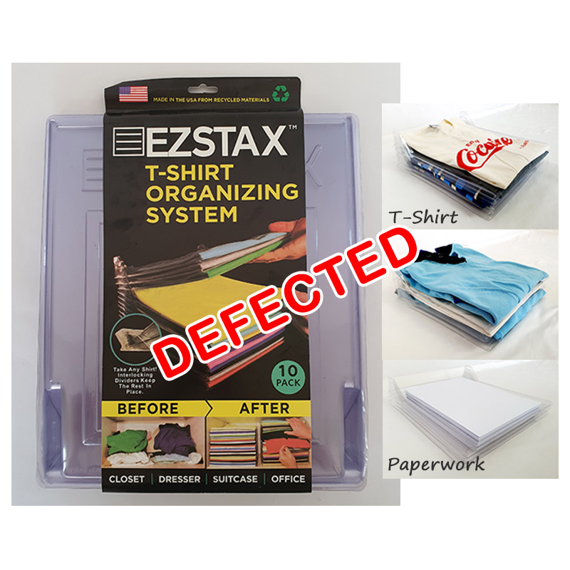 (DEFECTED) EZSTAX Thin Transparent Wardrobe Stacking Board 10pcsPack | Shopee Malaysia