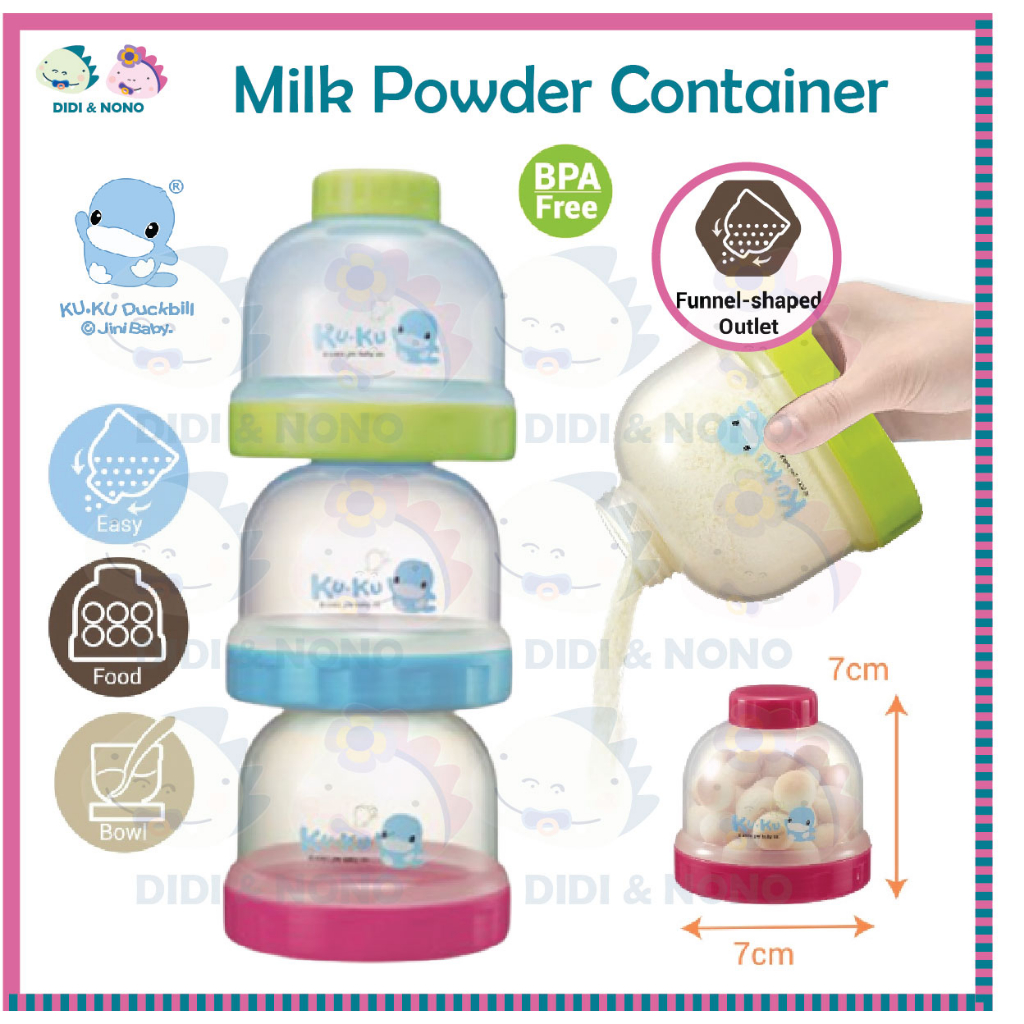 KUKU Duckbill 3 layer Milk Powder Container Bekas Simpan Susu Tepung ...