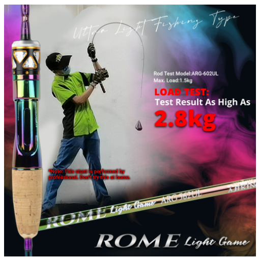 Ajiking Rome Light Game Spinning Ultra-Light Fishing Rod (5'6ft/6'6ft) | Shopee Malaysia