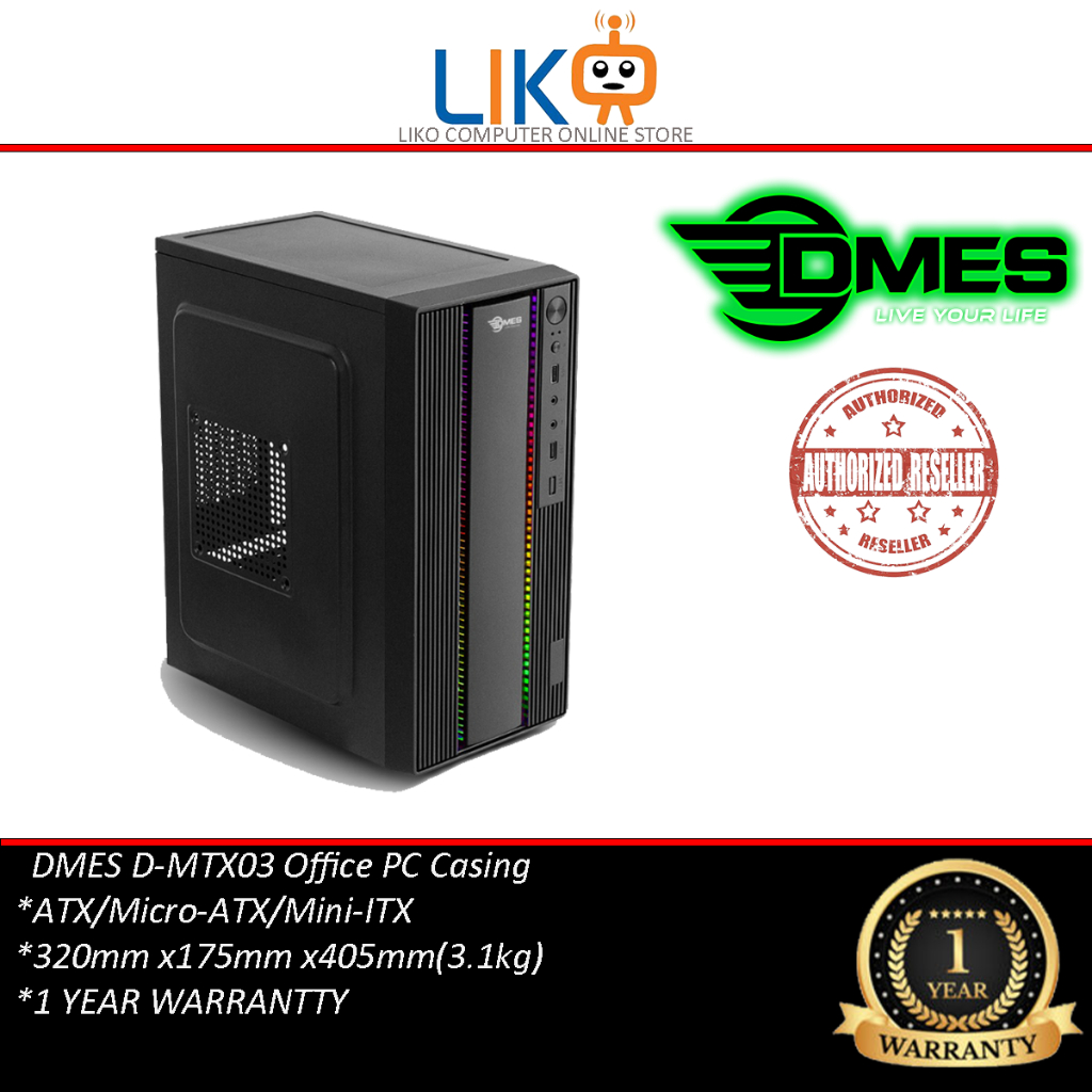 LIKO DMES D-MTX03 ATX / Micro-ATX / Mini-ITX Office PC Desktop Casing - 1 Year Warranty | Shopee ...