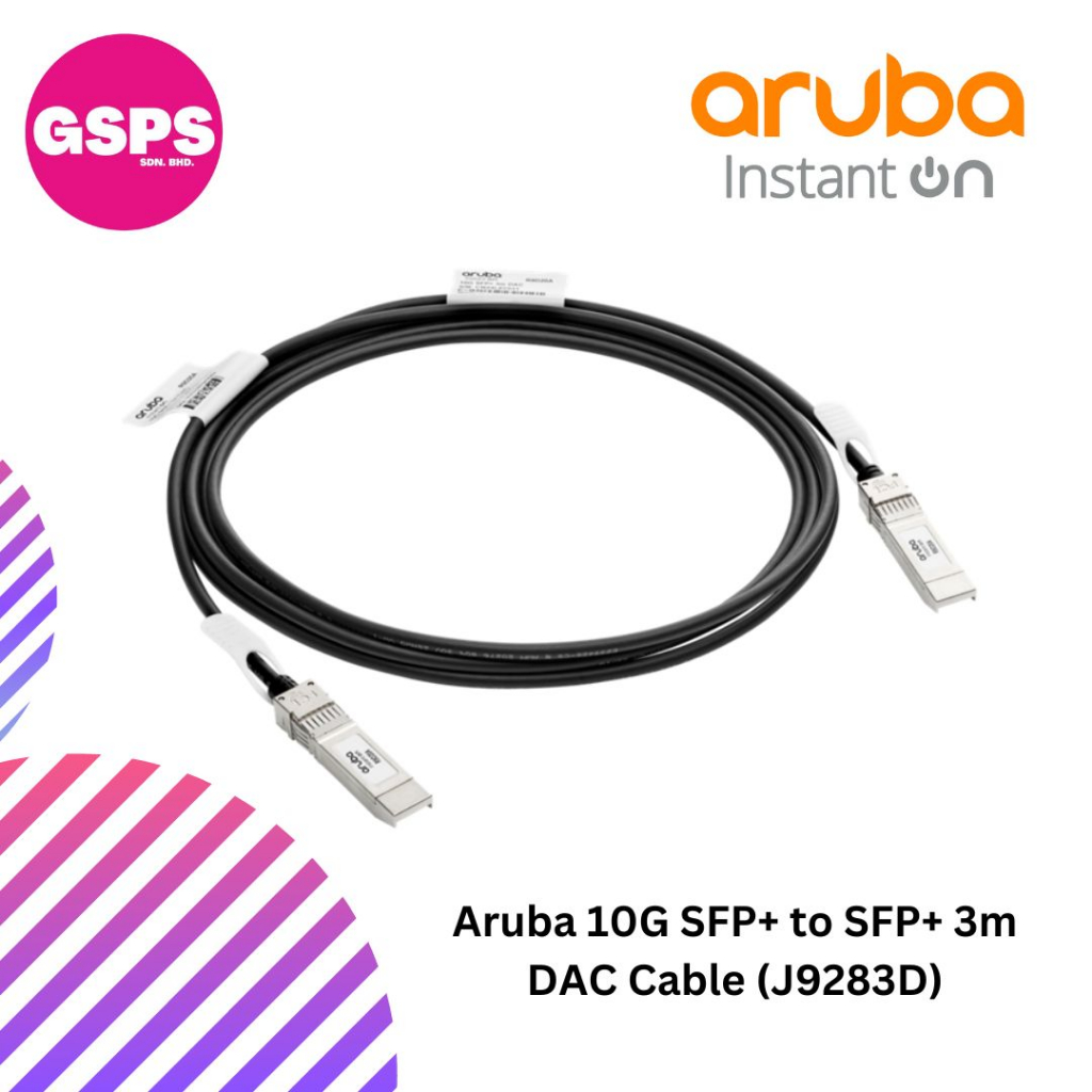 Aruba 10G SFP+ to SFP+ 3m DAC Cable (J9283D) | Shopee Malaysia