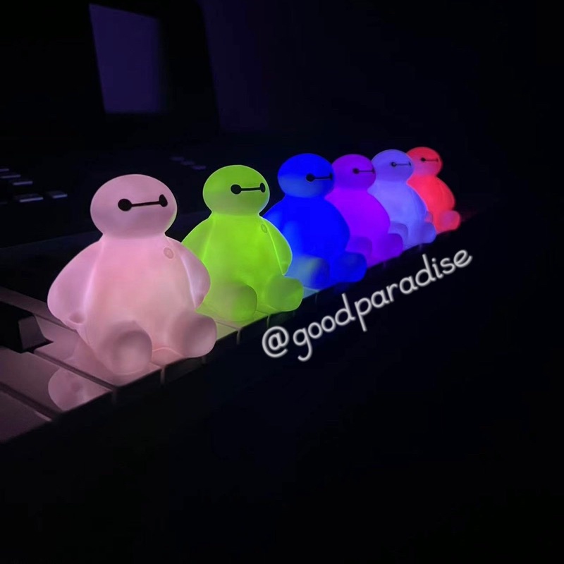 Baymax Lampu Viral 7 Color LED Night Light Children Cute Cartoon Lamp ...