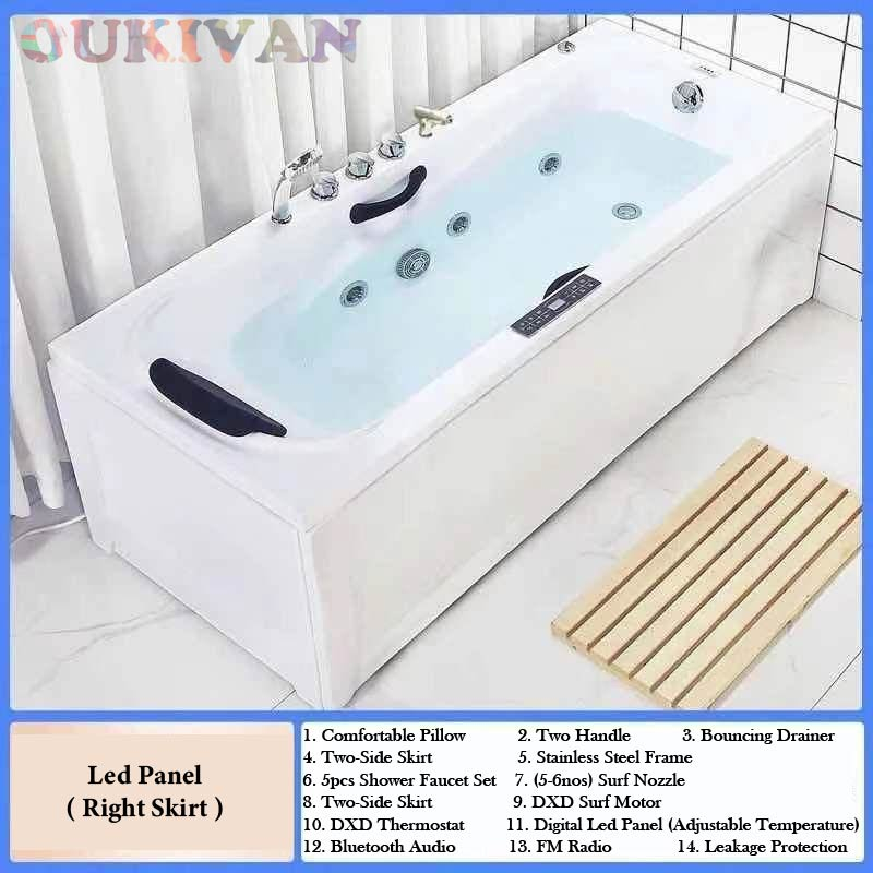 Jacuzzi Massage Bathtub Relaxing SPA Free Standing Tab Mandi With Led ...