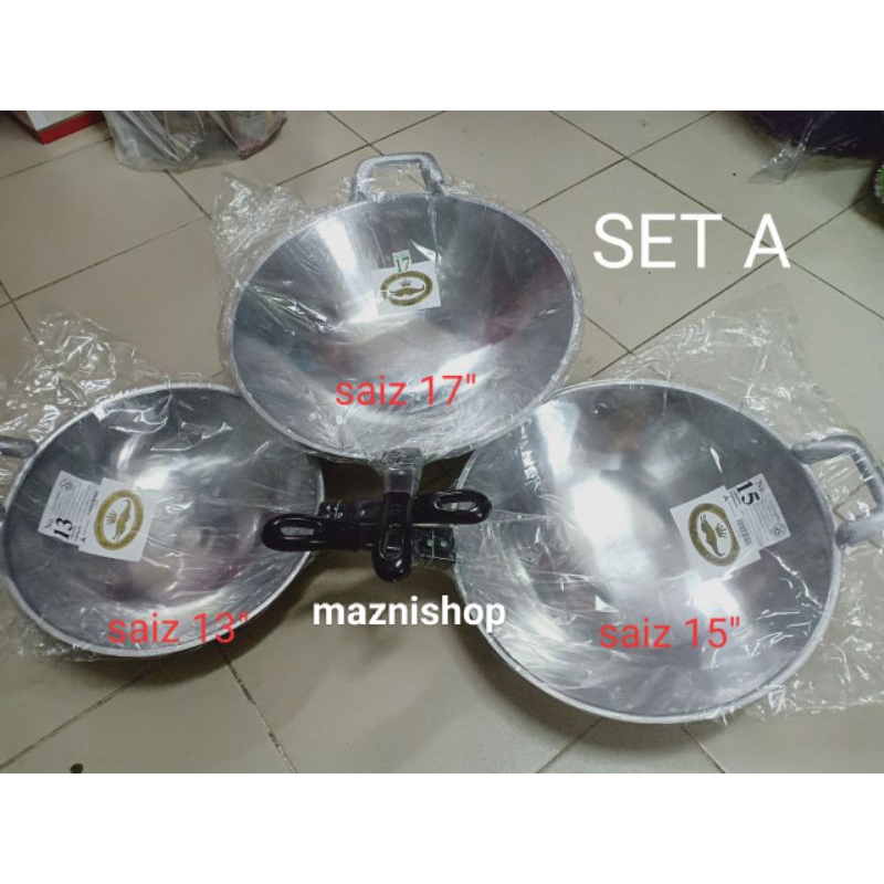 [Combo Set] KUALI TANGKAI CAP BUAYA ORIGINAL MADE IN THAILAND Kuali ...