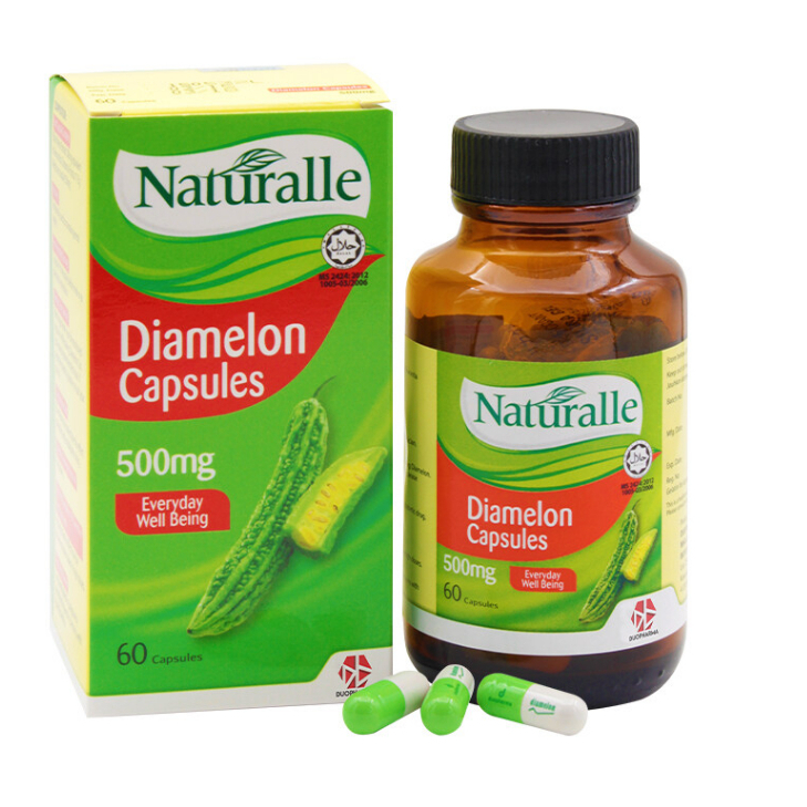 NATURALLE DIAMELON 500MG 60s Bitter Gourd Extract Peria Katak Diabetes ...