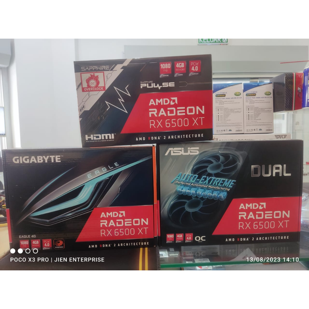 Asus Dual | Sapphire | Gigabyte RX6500XT 4GB GDDR6 Gaming Graphic Card ...
