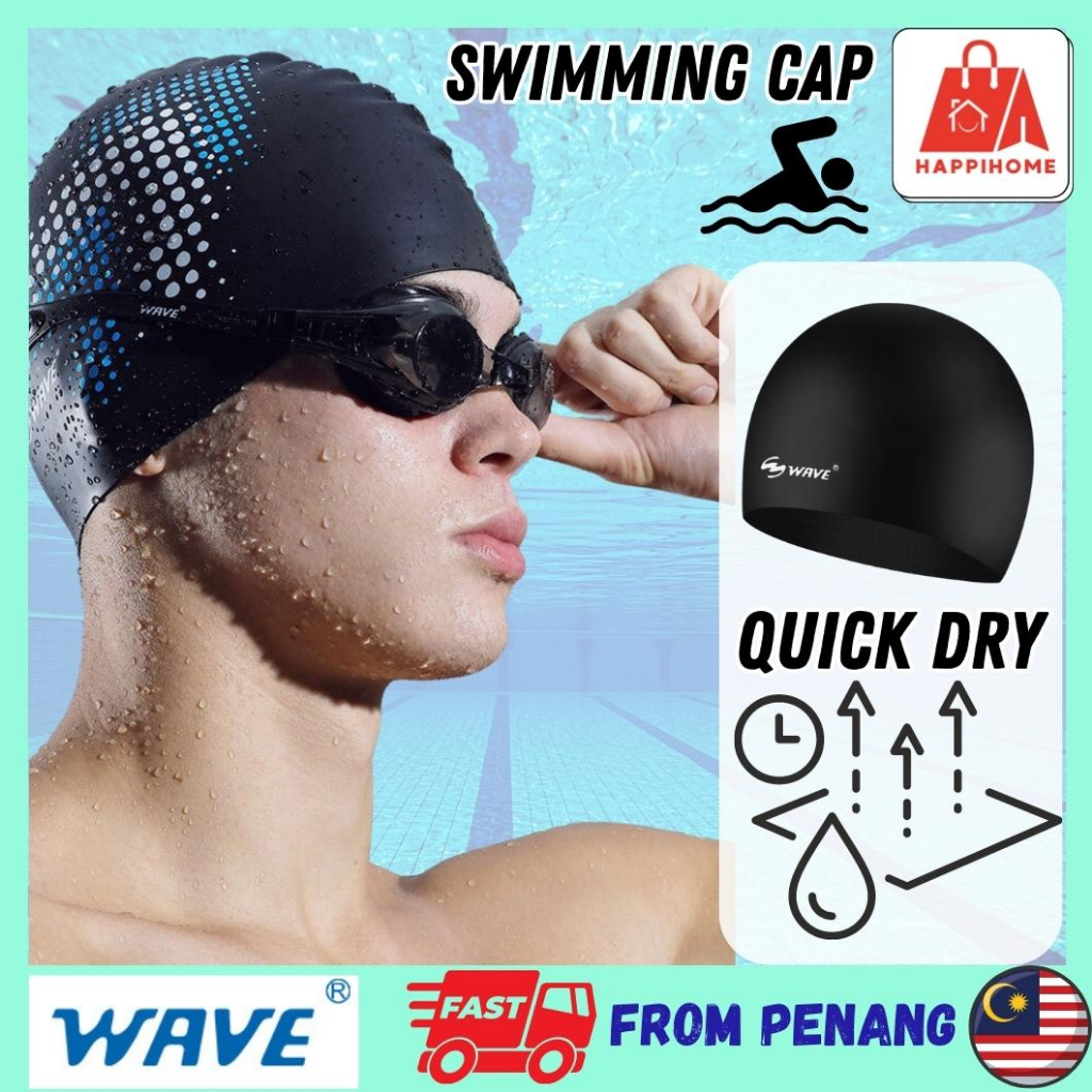 Wave Swimming Cap Silicone Swimming Cap Adjustable Quick Dry Durable ...
