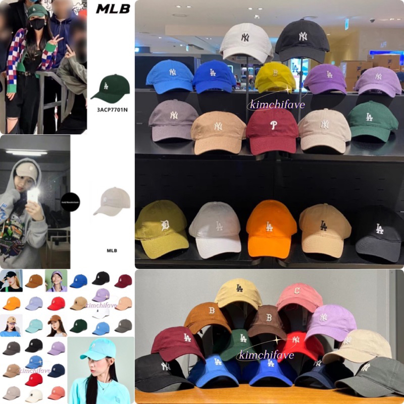 MLB Korea CP77 Unstructured Adjustable Ball Cap Man Women Small Logo Baseball Cap 韩国潮牌MLB软顶小标帽子 ...