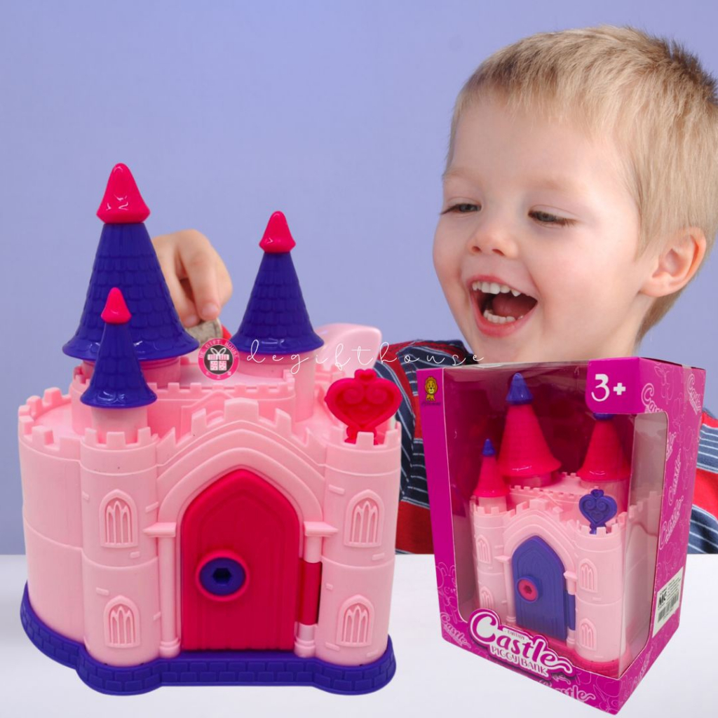 Children Pretend Piggy Bank Castle Disney Coin Bank Saving Box Children ...