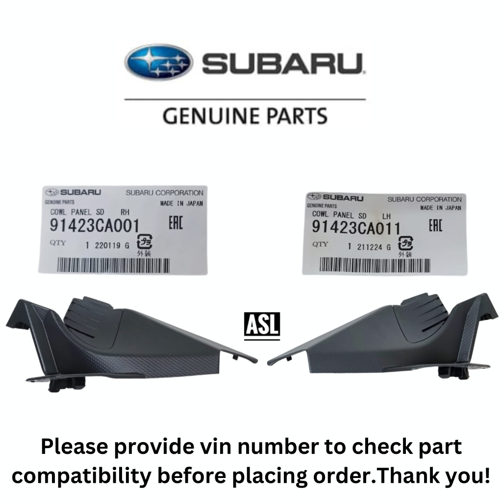 Genuine Subaru BRZ Cowl Panel Side Cap 91423CA001 91423CA011 91423CA000 ...