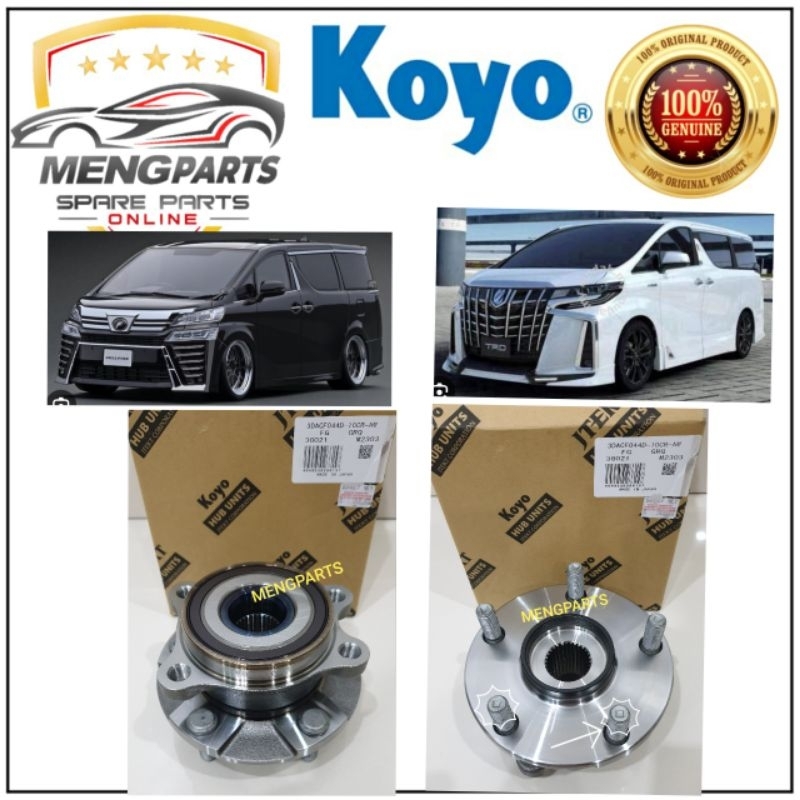 ORIGINAL KOYO TOYOTA ALPHARD & VELLFIRE AGH30 2.5 FRONT WHEEL BEARING ...