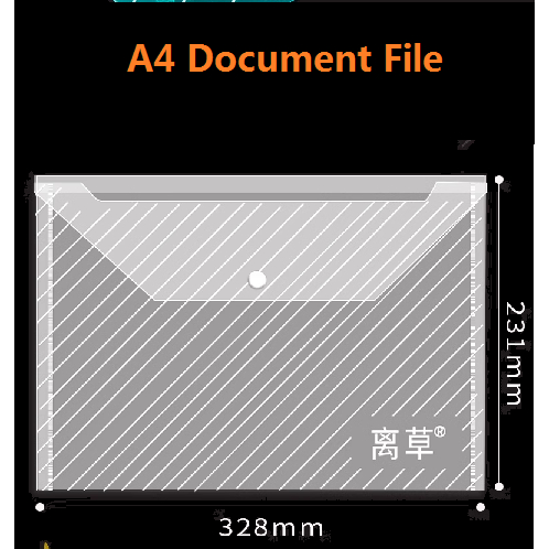 A4 clear thicker pocket files button folder transparent white paper ...