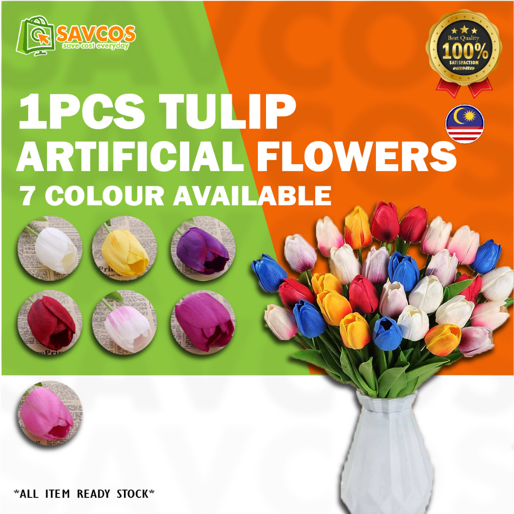 🔥CHEAPEST in SHOPEE🔥 1pc Tulip Artificial Flowers | Handmade | Wedding ...