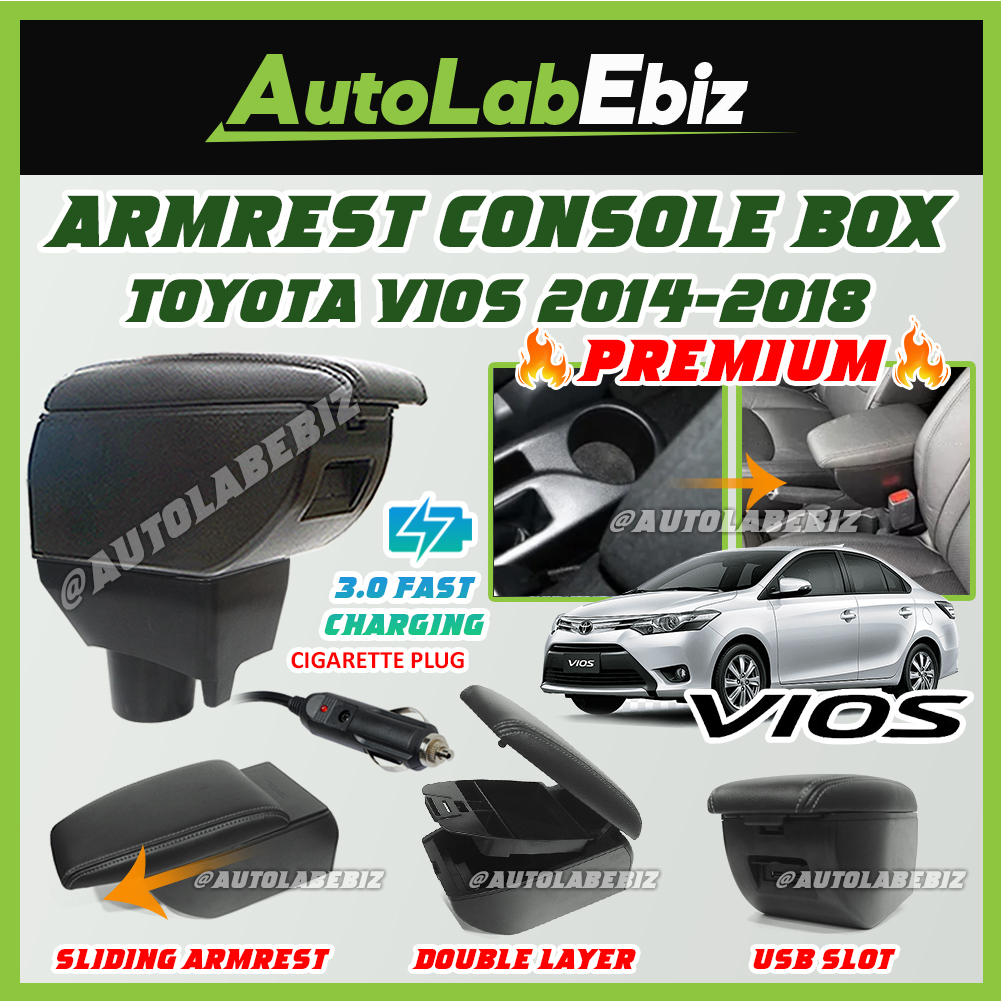 [𝗣𝗥𝗘𝗠𝗜𝗨𝗠 𝗔𝗥𝗠𝗥𝗘𝗦𝗧] Toyota VIOS 2014-2018 Centre Console Box Armrest ...