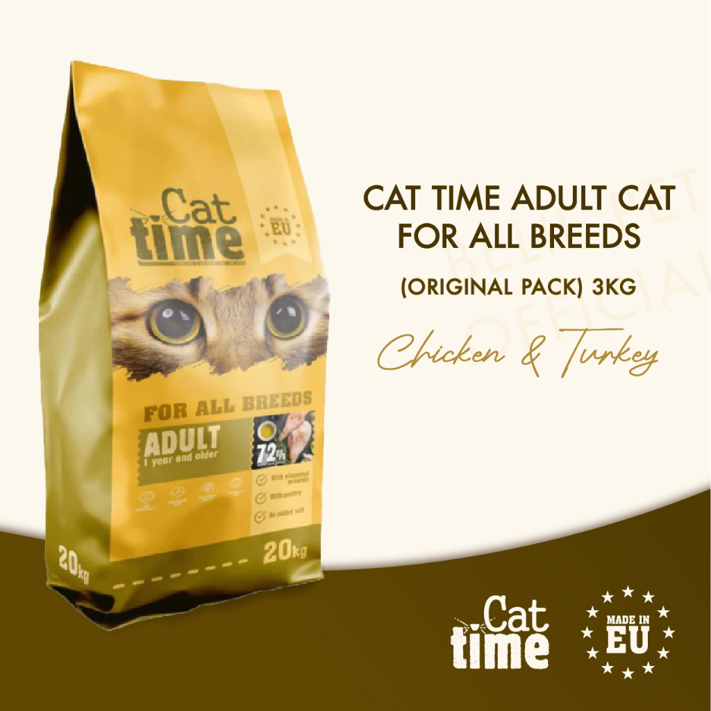Cat Time Adult Cat Chicken & Turkey (20kg) | Cat Dry Food | Shopee Malaysia